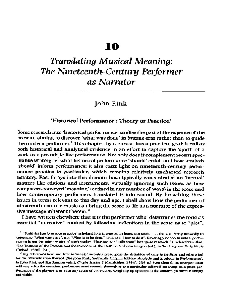Translating Musical Meaning John Rink | PDF