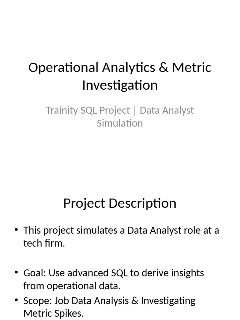 Trainity SQL Project Modified | PDF | Data Analysis | Sql