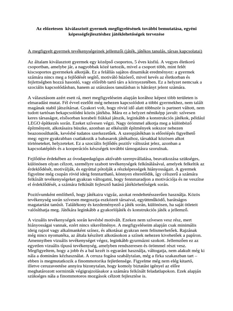 Beadandó Képességterületek | PDF