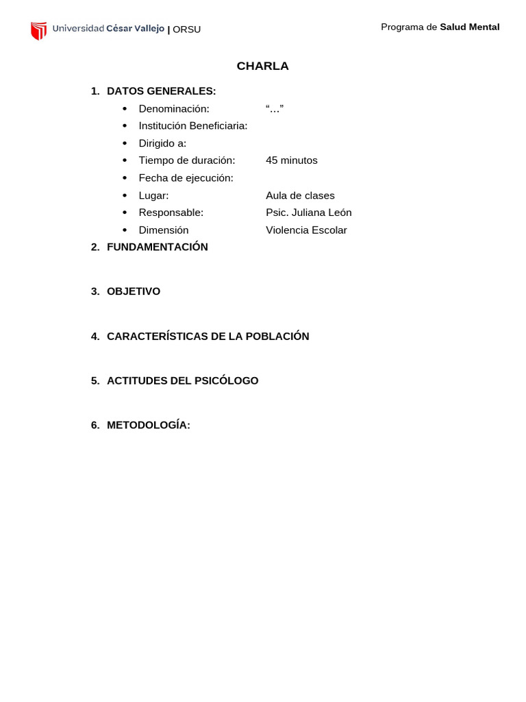 Esquema de Charla | PDF | Aprendizaje