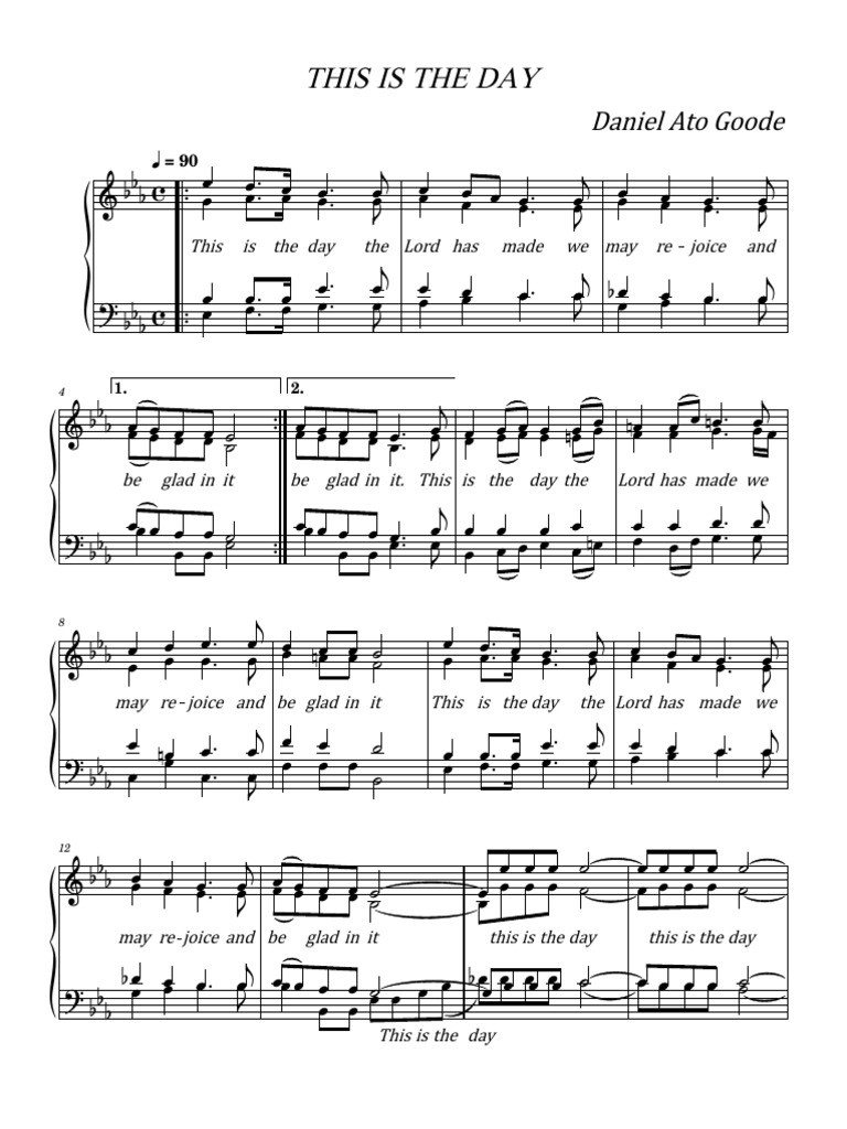 THIS IS THE DAY - Daniel Ato Goode | PDF