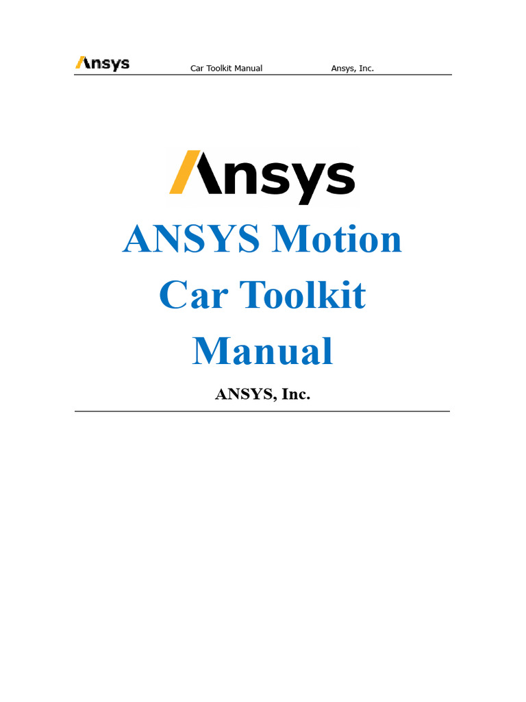 Ansys Motion 2025 R1 Car - Manual | PDF | Computer File | Steering