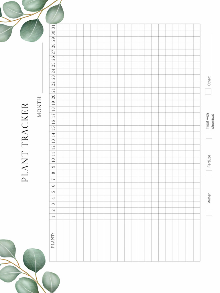 Plant Tracker A4 | PDF