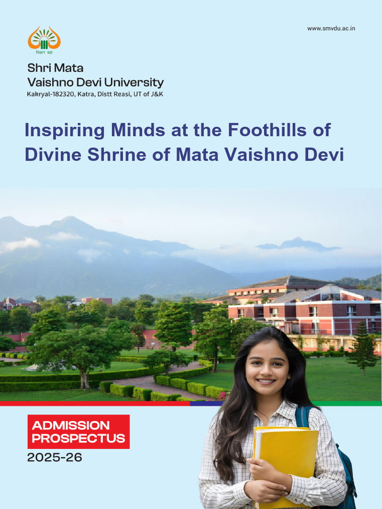SMVDU Admission Prospectus 2025-2026 | PDF