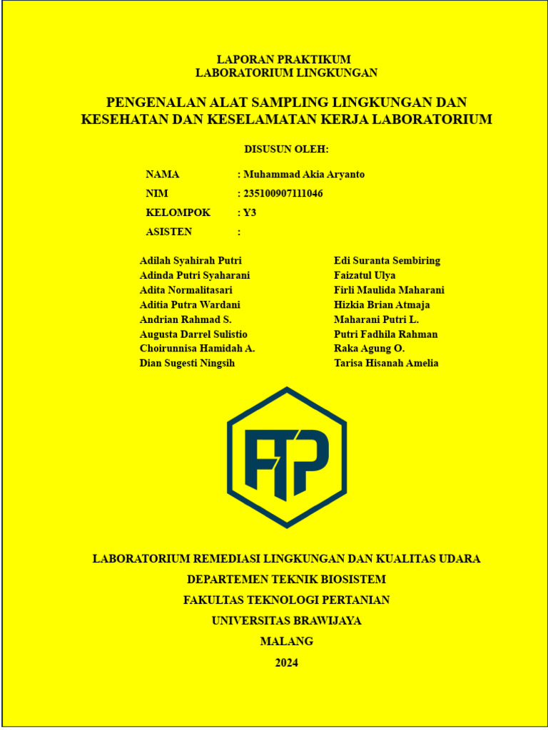 Y3 - Muhammad Akia Aryanto - Pengenalan Alat Sampling Lingkungan Dan ...