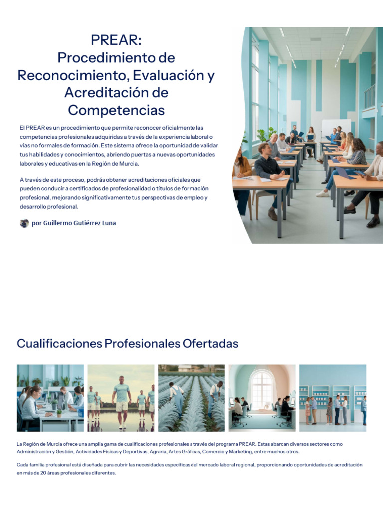 PREAR Procedimiento de Reconocimiento Evaluacion y Acreditacion de ...