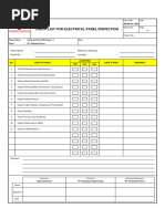 Formulir Inspeksi - Checklist Panel Listrik | PDF