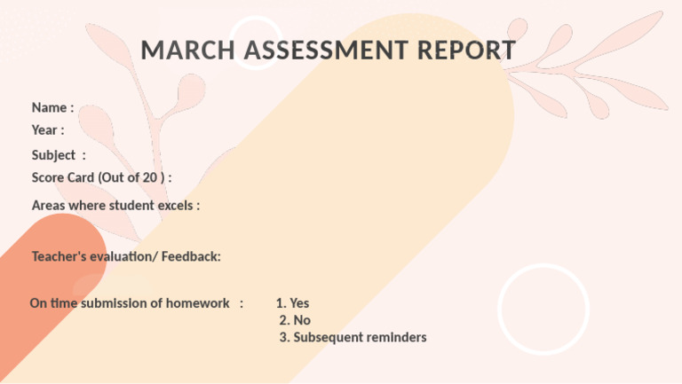 March Assessment Report | PDF