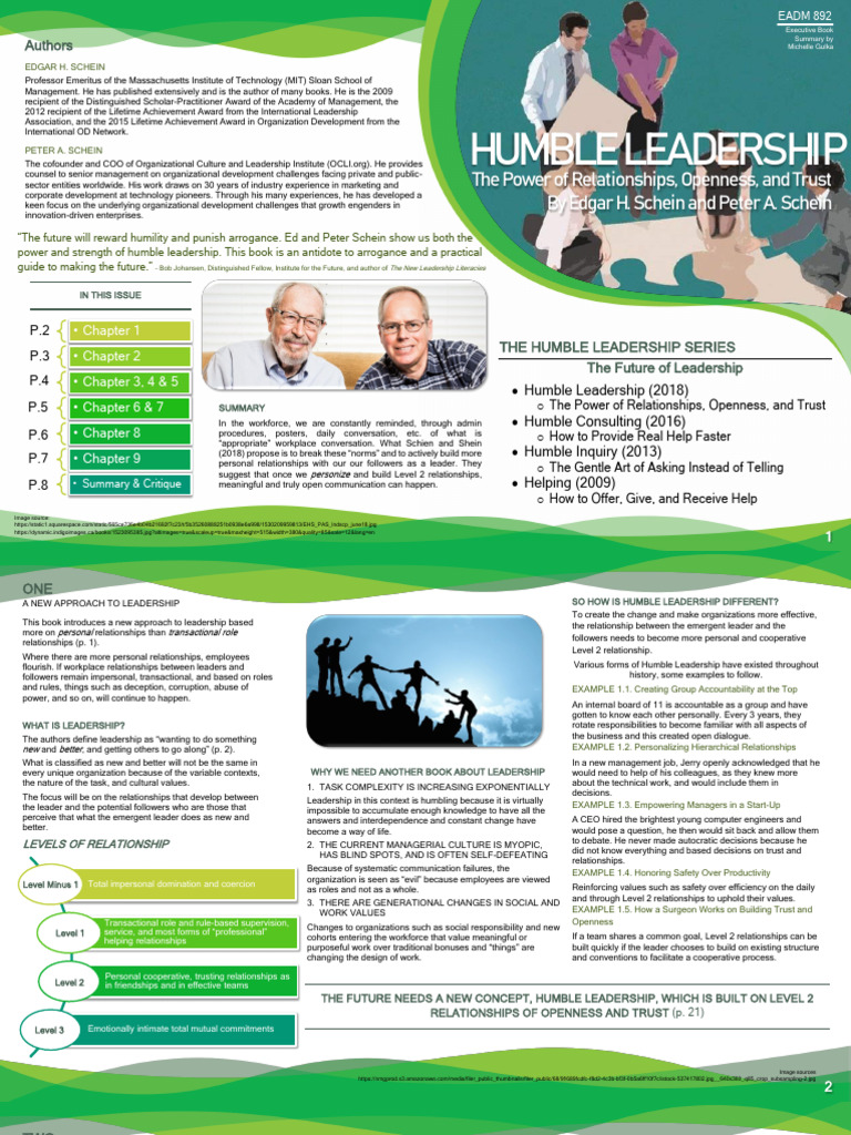 Humble Leadership - Schein | PDF | Leadership | Intimate Relationships