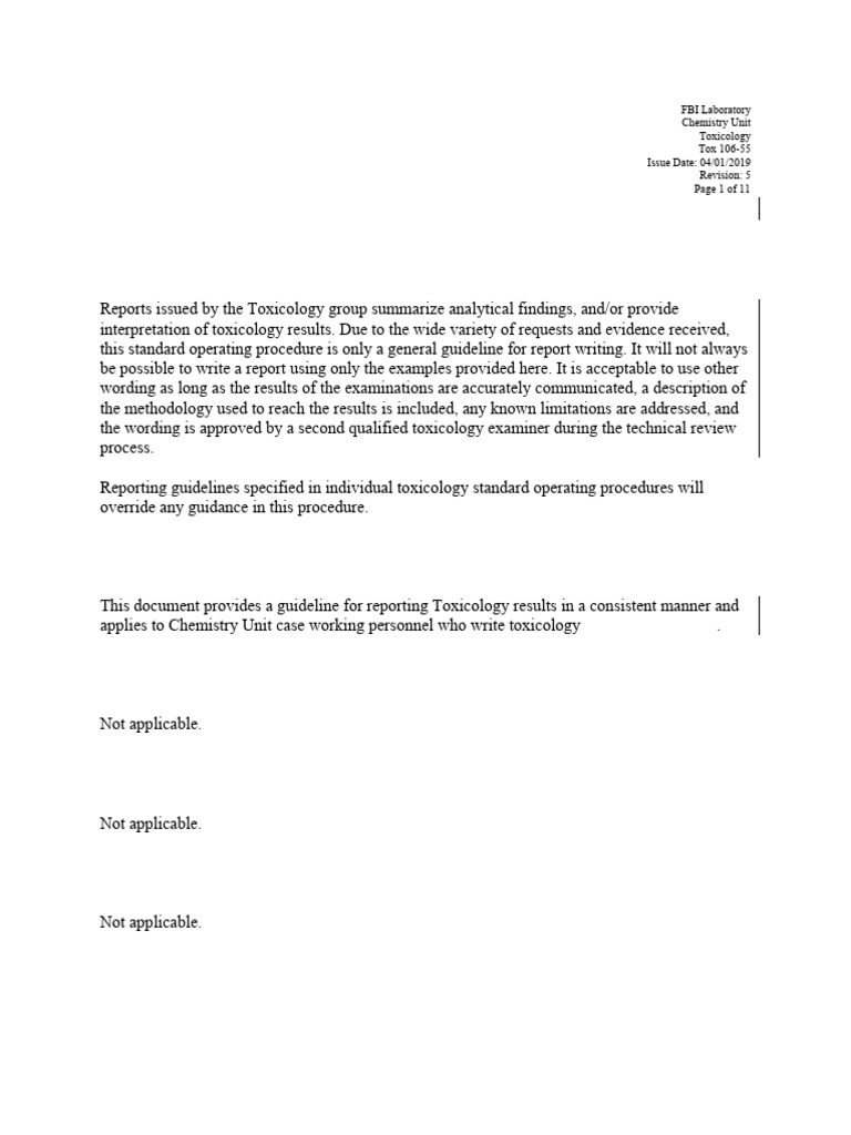 Toxicology Report Writing Guidelines | PDF | Oxycodone | Drug Test