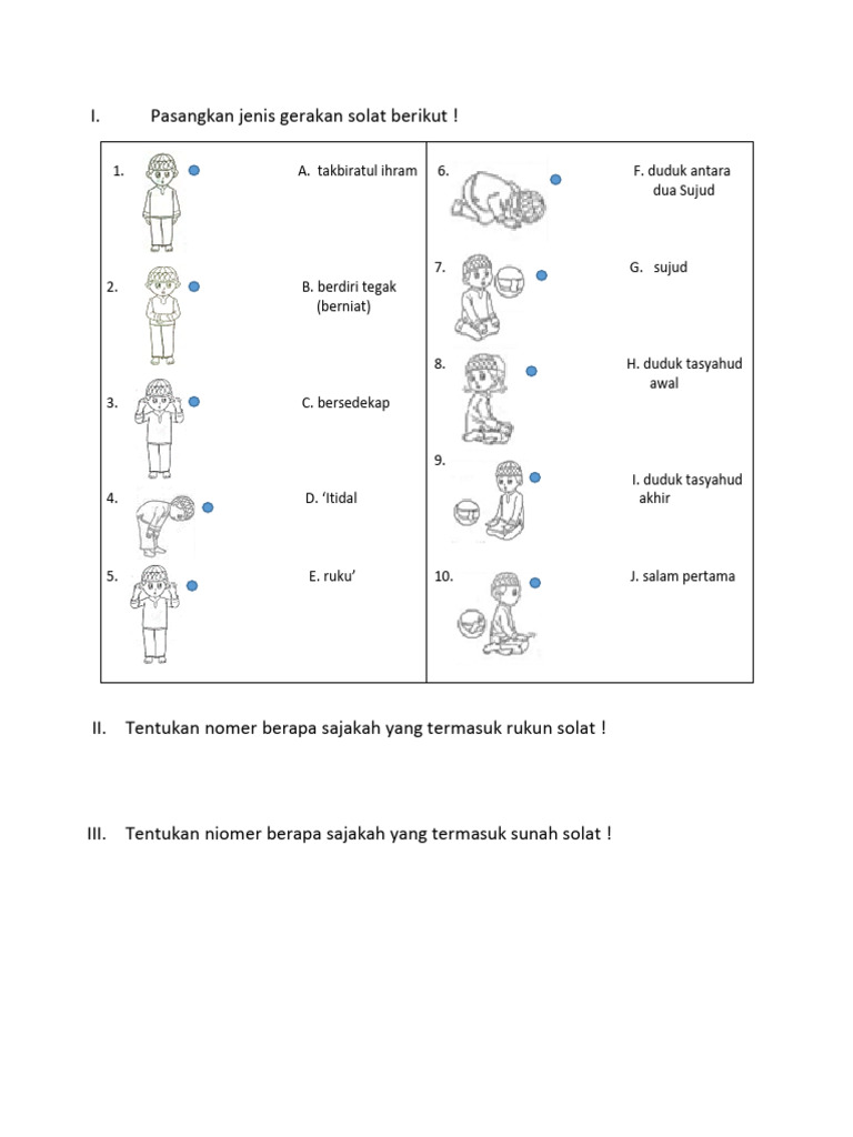 Panduan Gerakan dan Rukun Solat | PDF