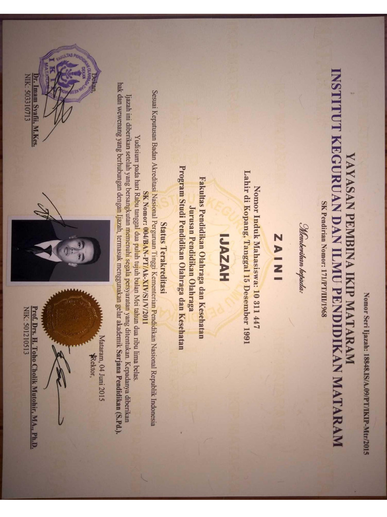 Ijazah Zaini | PDF