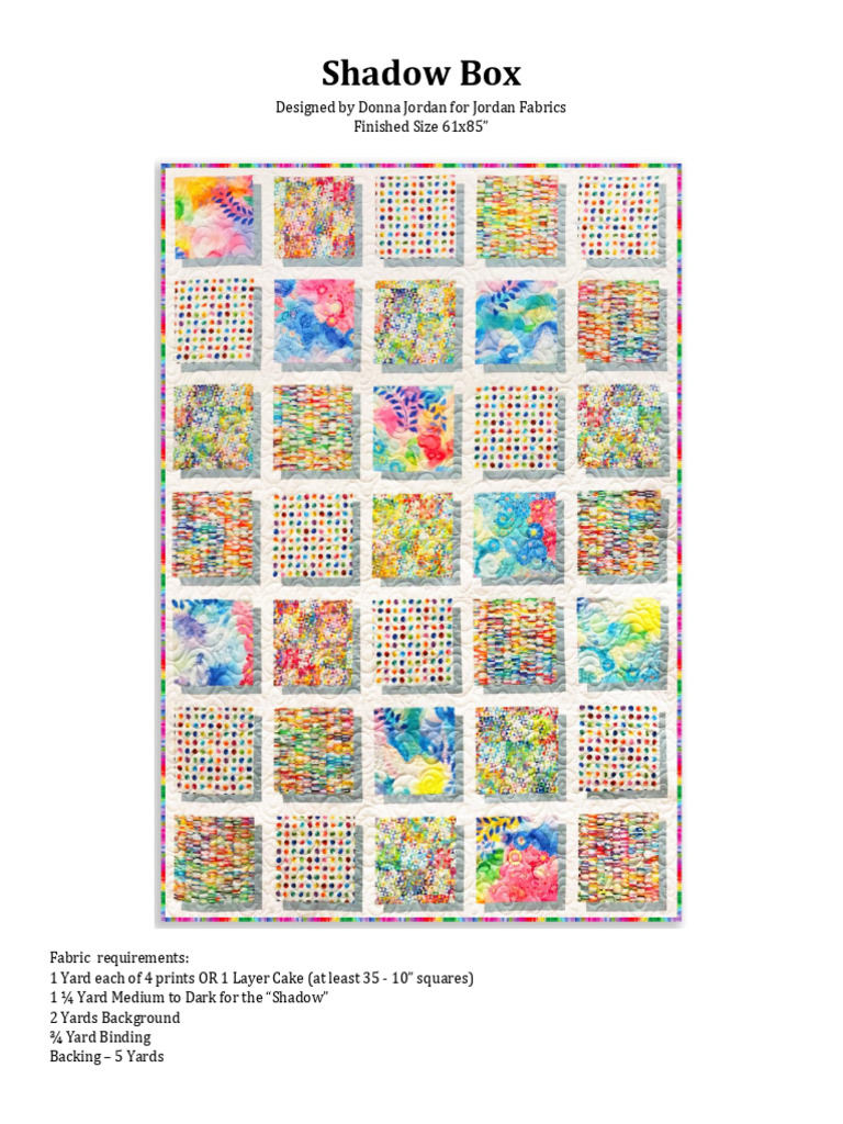 Free Shadow Box Quilt Pattern | PDF