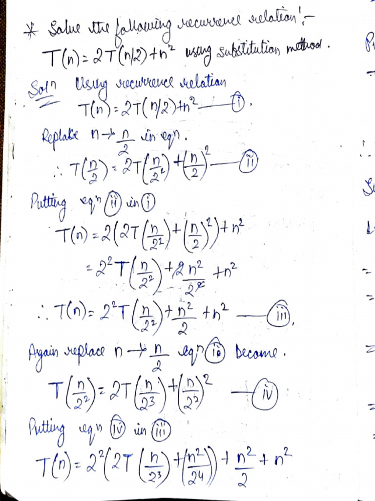 DAA Important Questions Solutions Part 1. | PDF