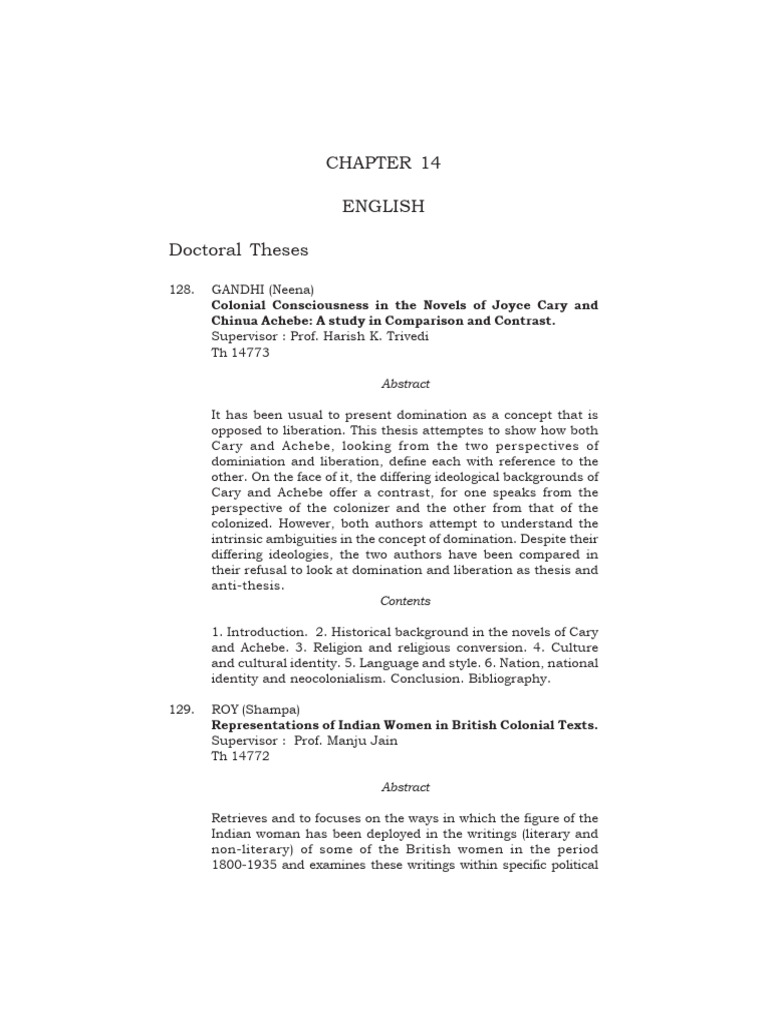 DU_THESIS_2007_ENGLISH | PDF | Thesis | Liberal Arts Education