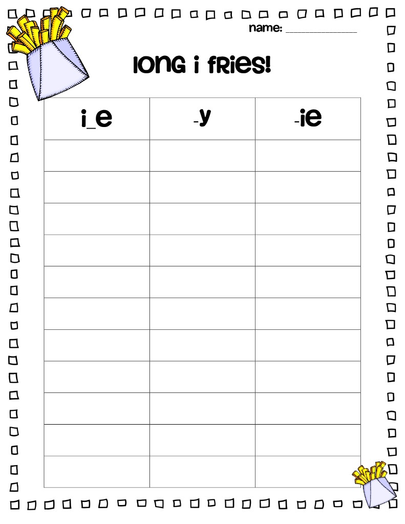 Long I Sound Practice Worksheets | PDF