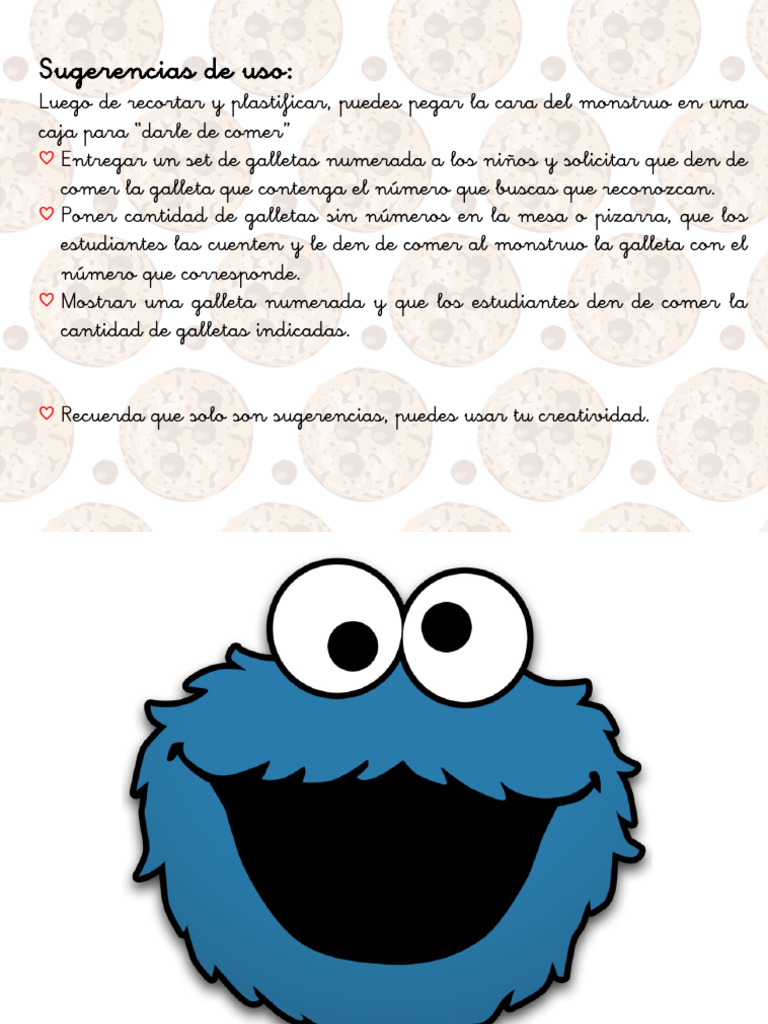 Galletas del Monstruo para Imprimir | PDF