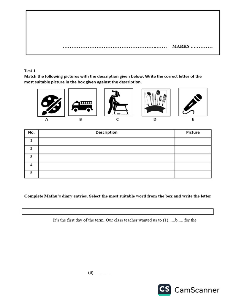 English - Grade 10 - First Term Test 2025 - Paper 1 - Mannar | PDF ...