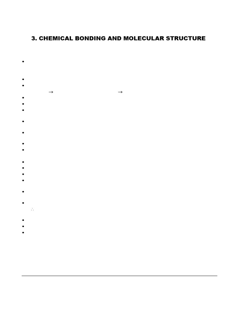 Chemical Bonding and Molecular Structure | PDF | Chemical Bond | Ion