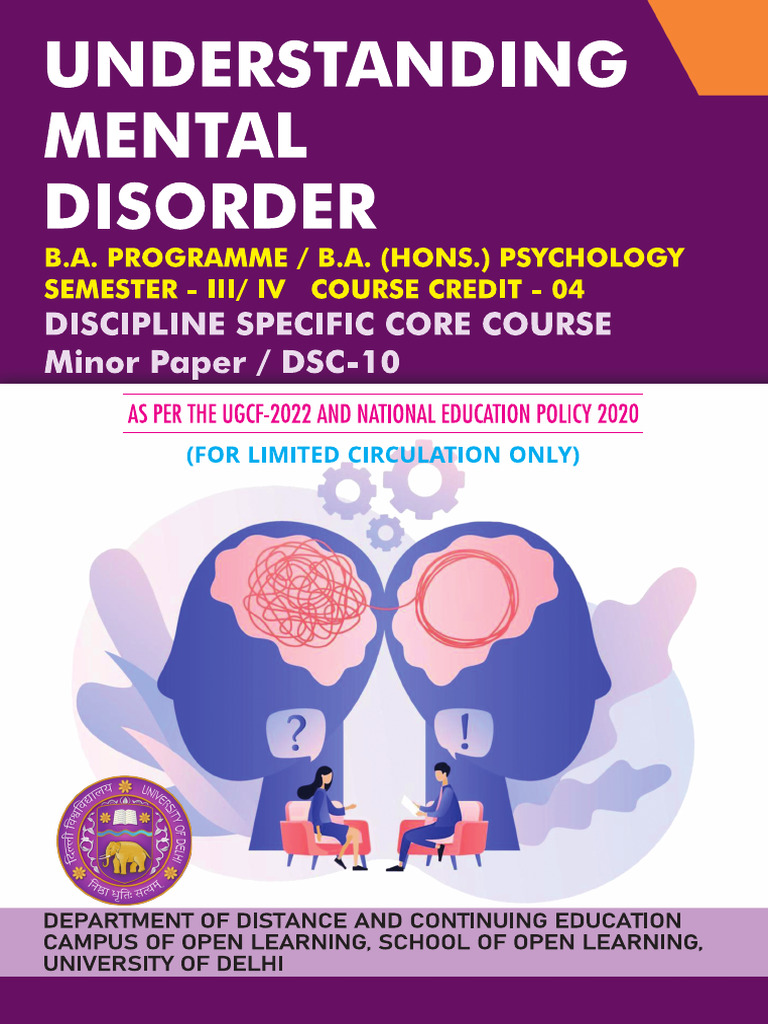 Umd Unit 1-3 | PDF | Mental Disorder | Obsessive–Compulsive Disorder