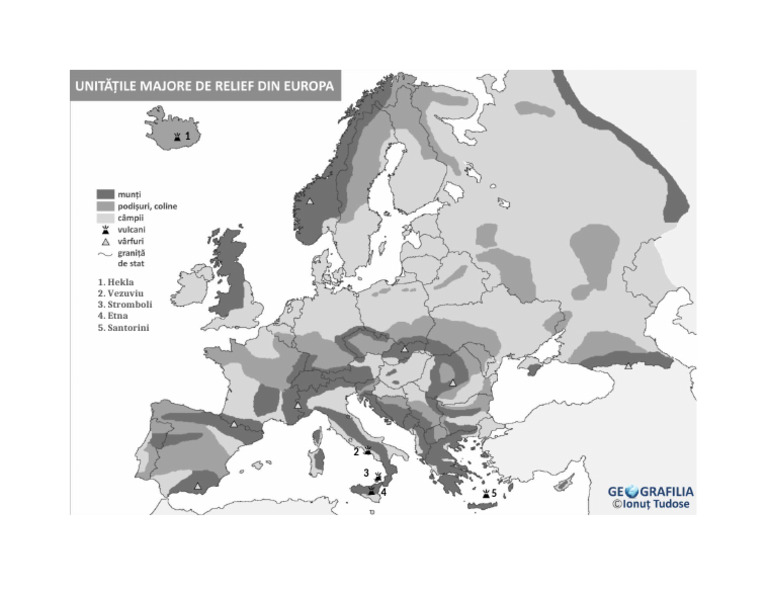 Unitati relief europa harta muta | PDF
