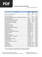 UCC Academic Affairs Academic Calendar 2024 - 2025 (General) - 0 | PDF ...
