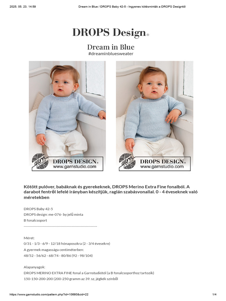 Dream in Blue - DROPS Baby 42-5 - Ingyenes Kötésminták A DROPS ...
