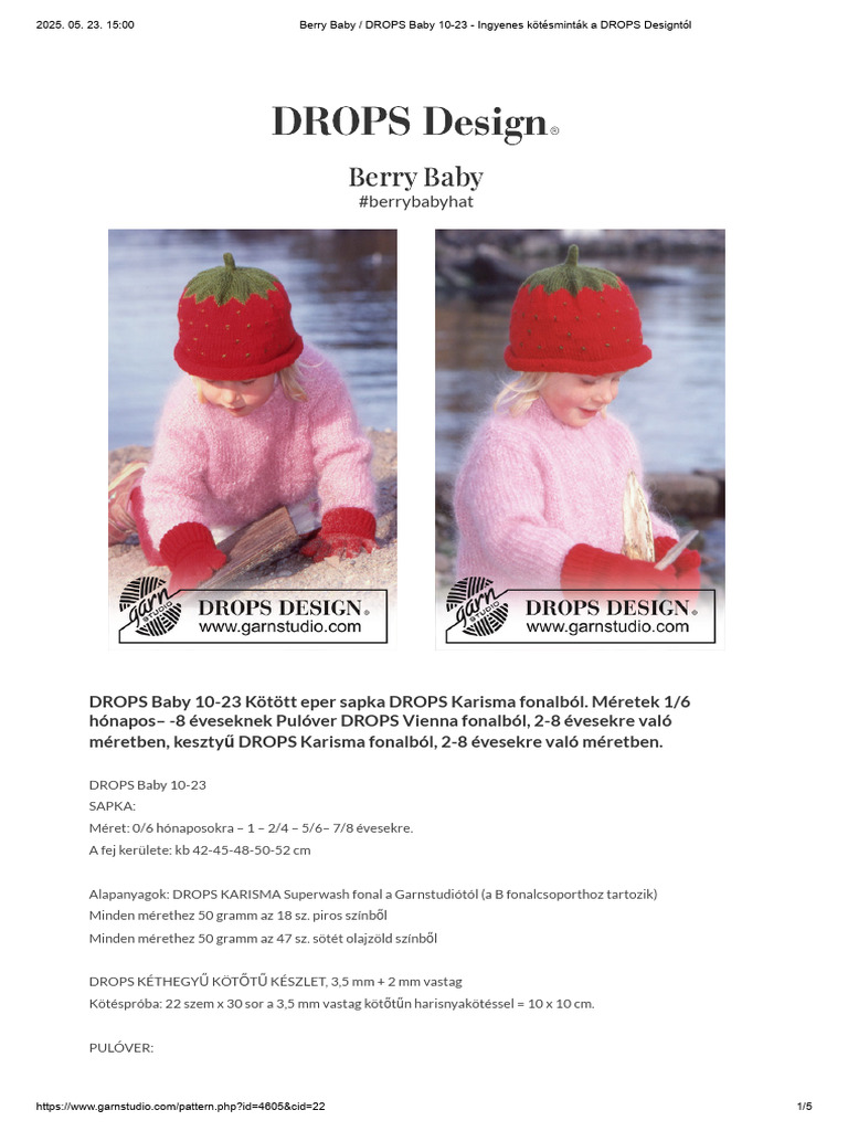 Berry Baby - DROPS Baby 10-23 - Ingyenes Kötésminták A DROPS Designtól ...