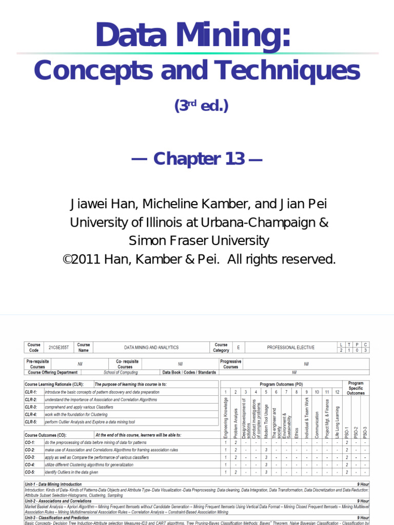 Unit-5 Case Studies - 21CSE355T | PDF | Data Mining | Data