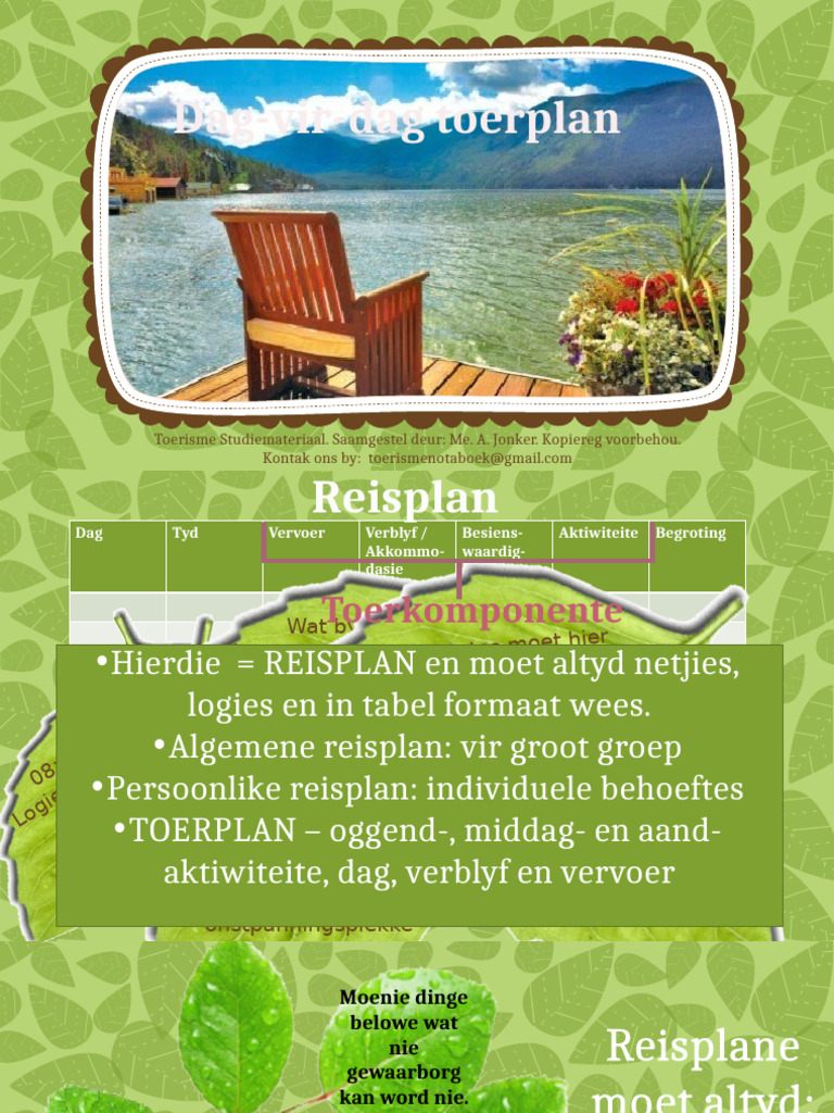 Dag-Vir-Dag-Reisplan | PDF