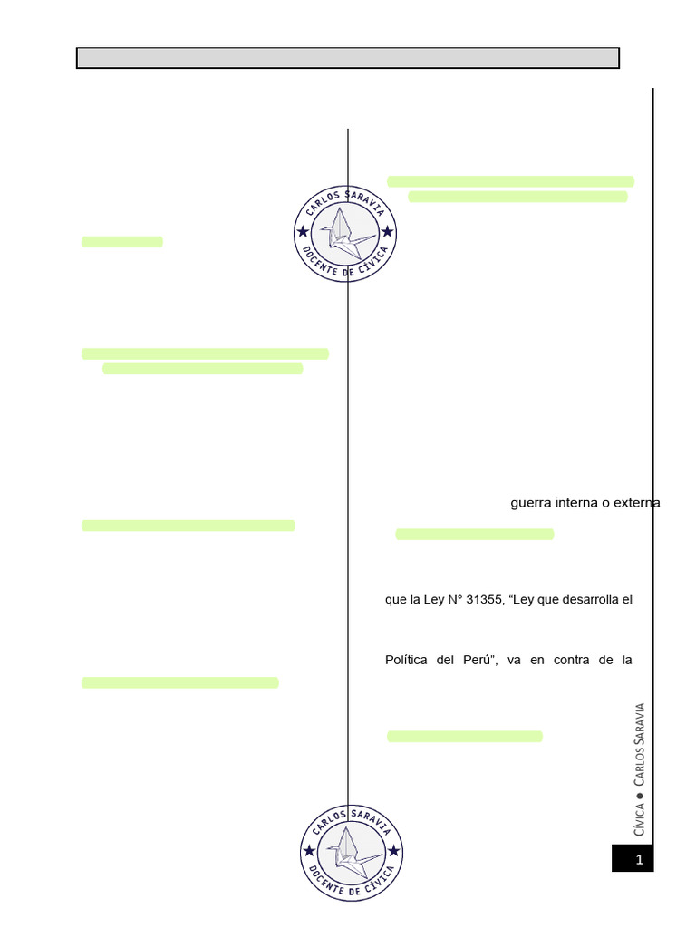 Práctica de Sistema de Defensa, Gobierno Regional y Local 2 Pag para 1 ...