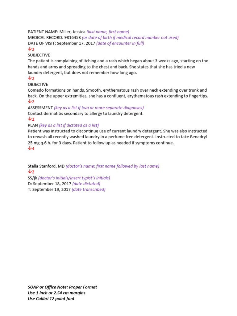 SOAP Office Note Format RF2019 | PDF