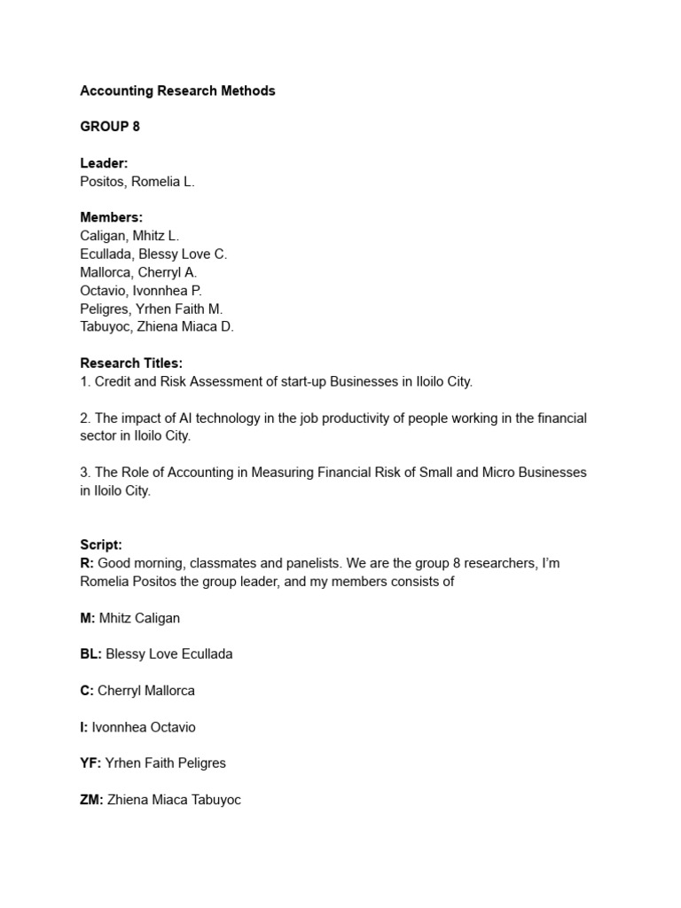 Accounting Research Methods | PDF | Artificial Intelligence ...