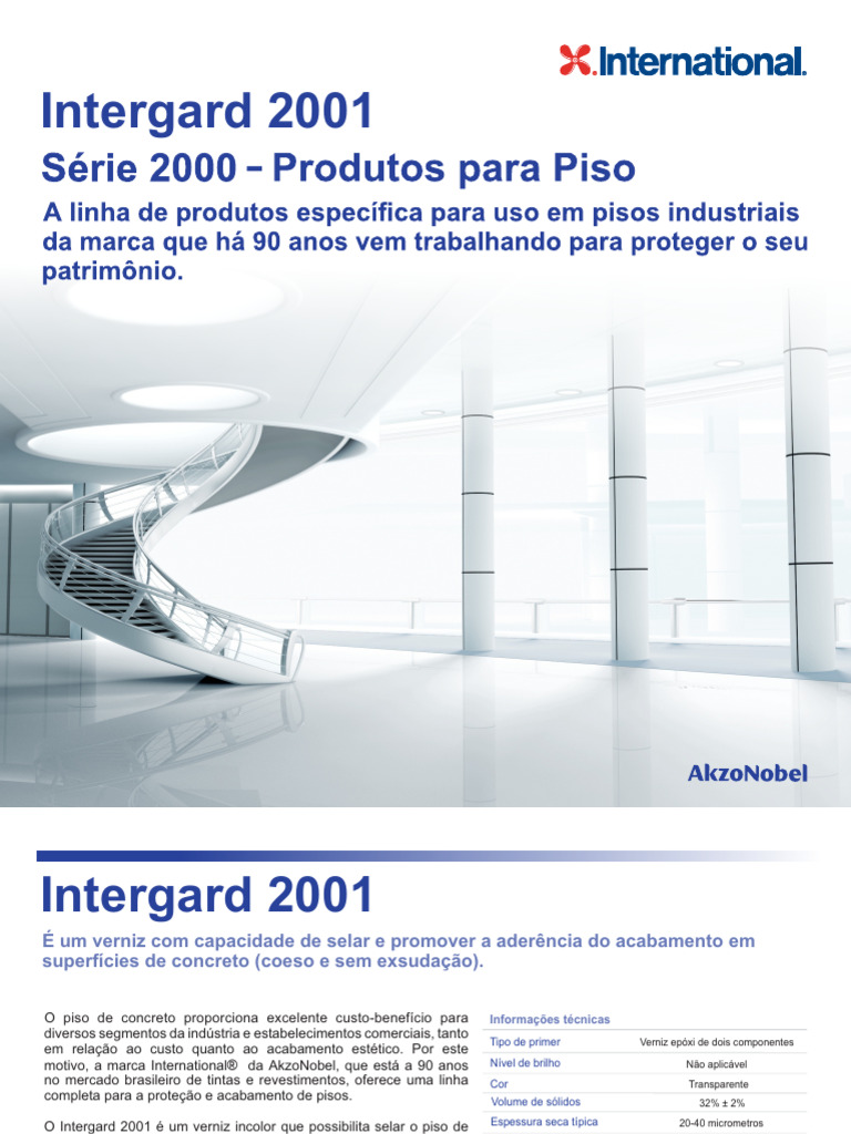 Verniz Intergard 2001 para Concreto | PDF | Tinta | Materiais