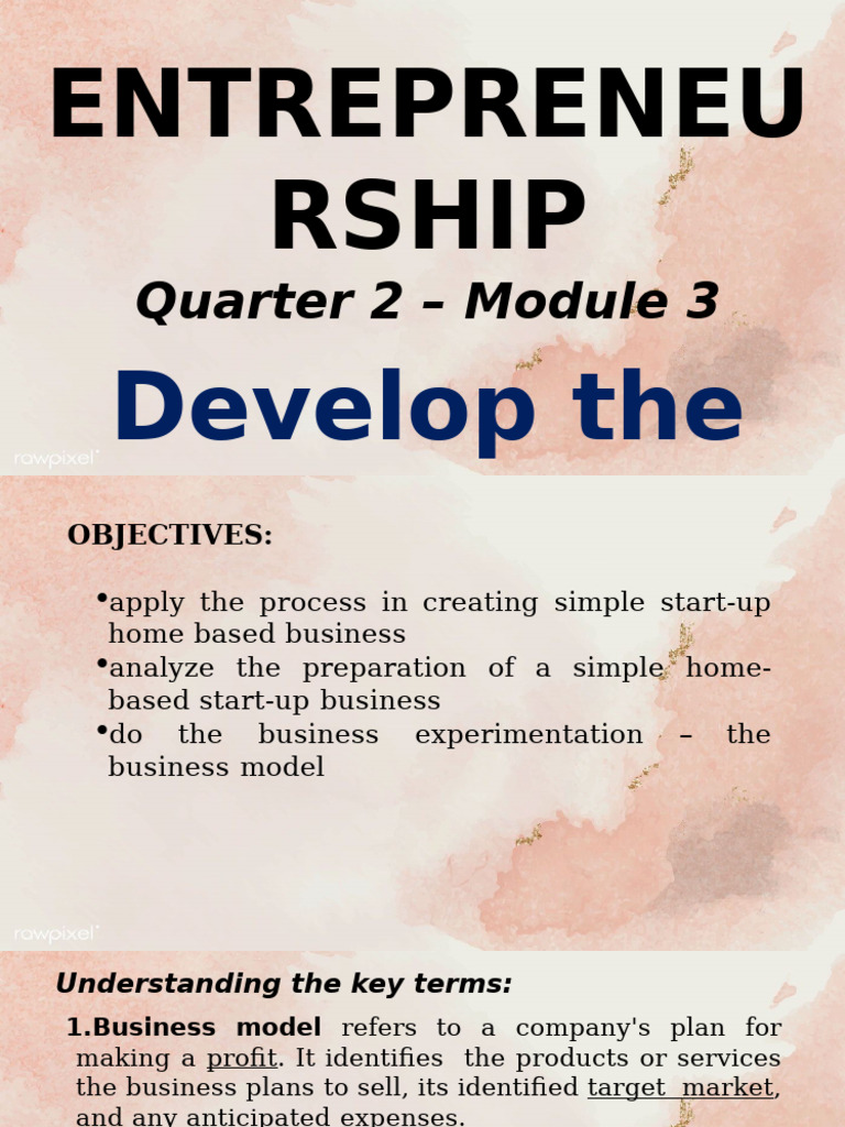 3 q2 Entrep Students | PDF | Business Model | Marketing