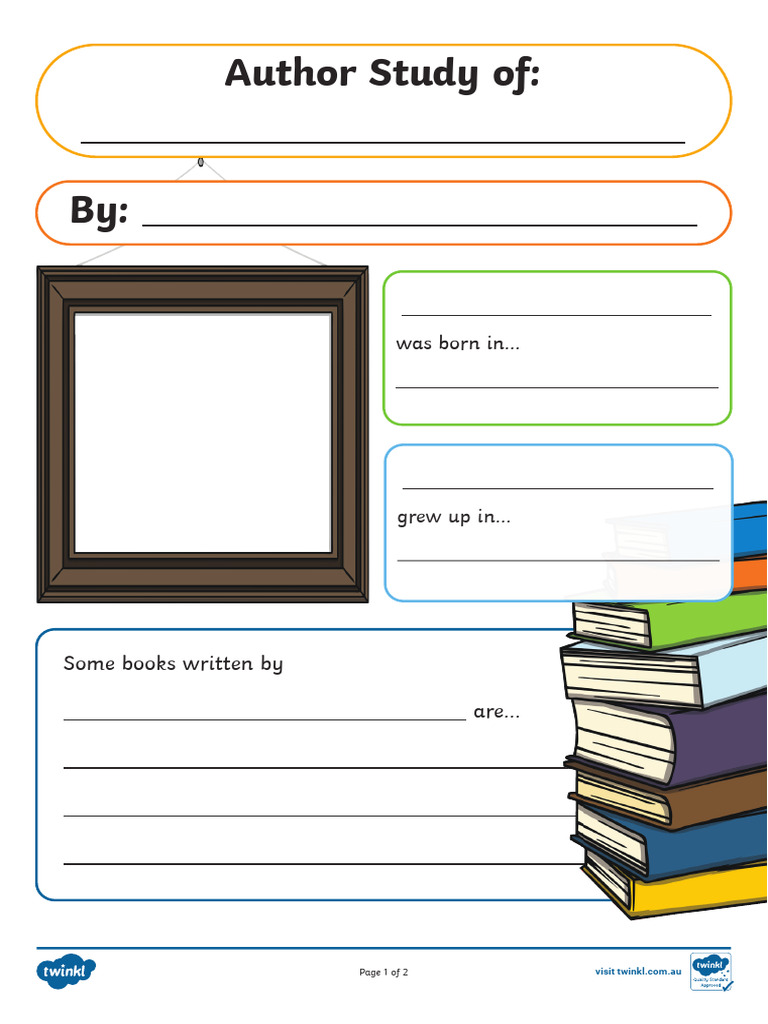 Author Study Template | PDF