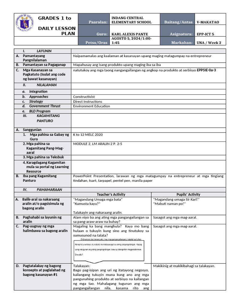 ICT 5-DLP-8.05-Wk2 | PDF