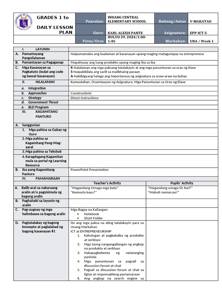 ICT 5-DLP-7.29-Wk1 | PDF