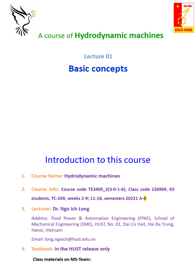 Lecture-01_Basic concepts | PDF | Pressure | Turbomachinery