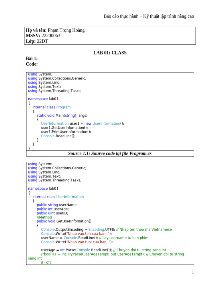 Lab01_PhamTrongHoang_22200063 | PDF
