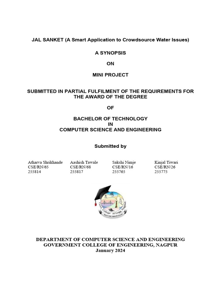 Jal Sanket: Crowdsourcing Water Issues | PDF | Geographic Information ...