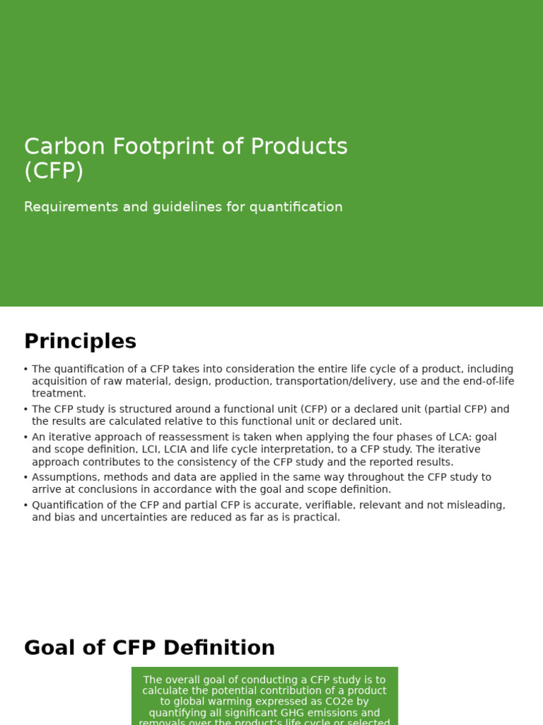 ISO 14067 - Carbon Footprint of Products Rerquirements and Guidelines ...