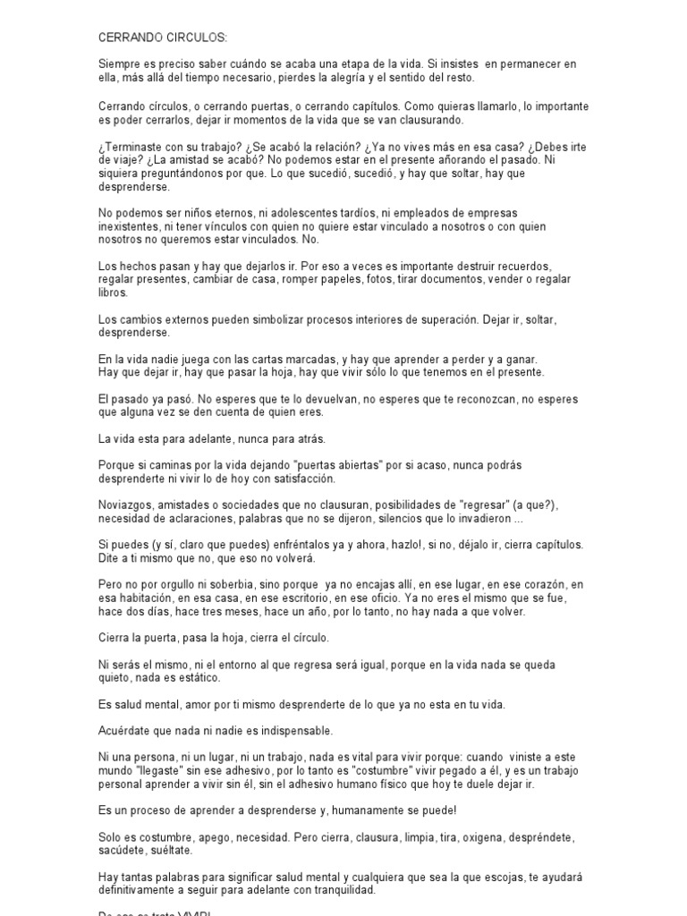 Cerrando Circulos | PDF