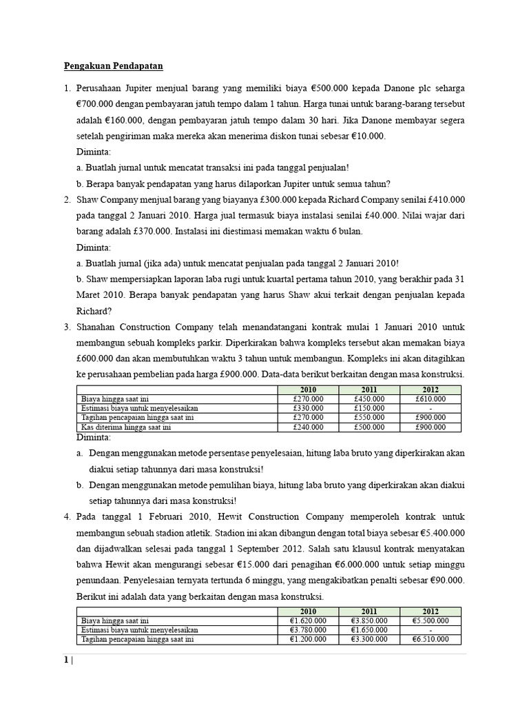 Pengakuan Pendapatan - AKM 2 | PDF