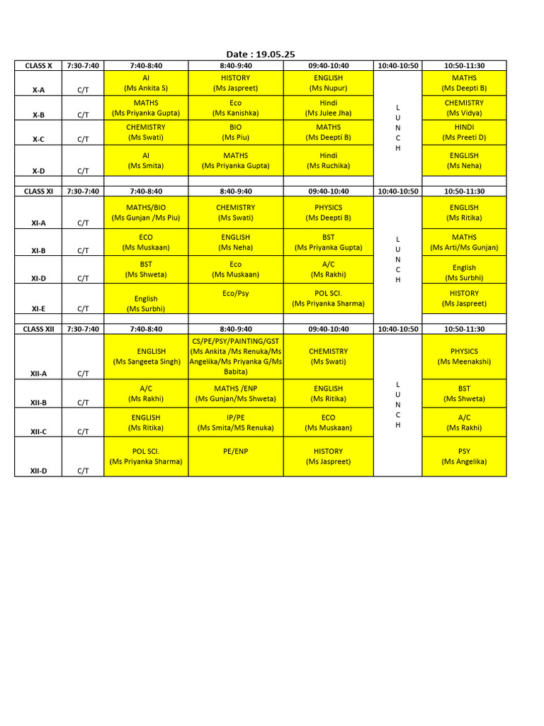 Block Classes 19.5 | PDF