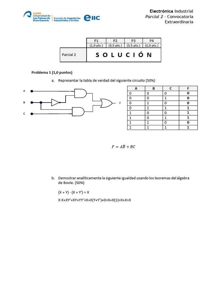 2024.07.01_EXTRAORDINARIA_P2_Solucion | PDF | Enseñanza de matemática | Álgebra de Boole