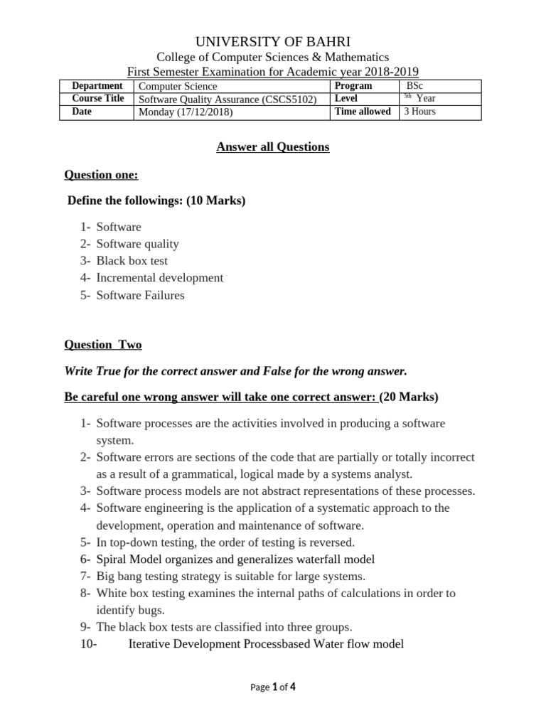 Software Quality Assurance | PDF | Software | Software Bug