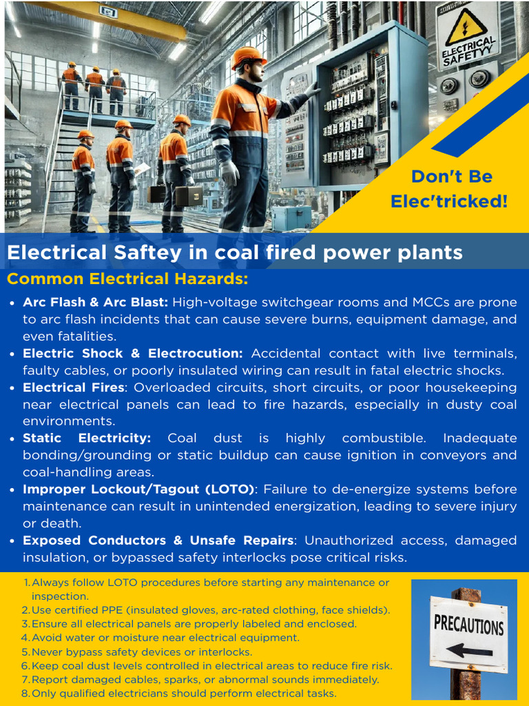 Electrical Safety Hazards in Coal Plants | PDF