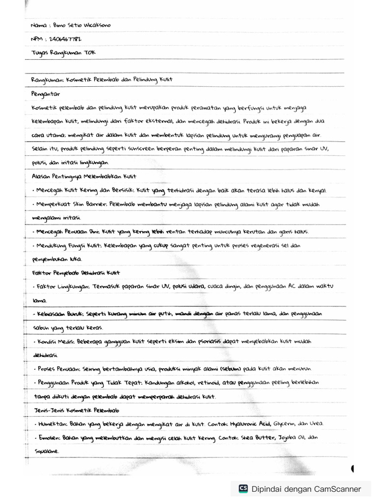 Tugas Rangkuman TOK - Bimo Setio Wicaksono - 2406467782 | PDF