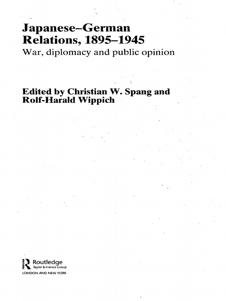 Japanese-German Relations 1895-1945 | PDF